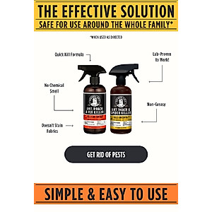 Grandpa Gus's Natural Ant, Roach & Spider Killer Spray, Plant-Based Actives Kill Insects & Bugs On Contact, Non-Greasy, Not Flammable, No Stains, Fresh Scent, 16 oz