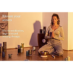 Singing Bowl Resonant Mallet Striker, Leather Finish with Wood Body — Made in India — For Meditation, Sound Healing Therapy and Yoga