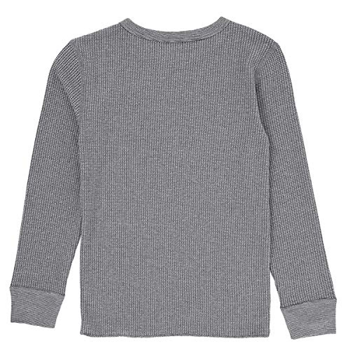 Fruit of the Loom Boys' Premium 2-Pack Thermal Waffle Crew Top, Heather Greystone/Natural, 14-16