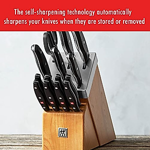 ZWILLING Twin Signature 15-Piece German Knife Set with Block, Razor-Sharp, Made in Company-Owned German Factory with Special Formula Steel perfected for almost 300 Years, Dishwasher Safe