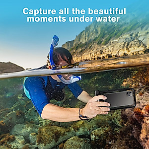 JOTO IPX8 Waterproof Phone Pouch Case, Underwater Dry Bag for Phone Protector for iPhone 15 14 13 12 11 Pro Max, Galaxy S24 S23 S22 Ultra Pixel to 7" Cruise Vacation Essential -2 Pack, Black