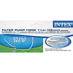 Intex Pump Replacement Hose Adapter A w/ Collar & 1.25” Pool Pump Hose (2 Pack)
