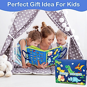 Busy Board, Toddler Busy Book for 1 2 3 4 Year-Old Boys Girls Birthday Gifts - 8 in 1 Preschool Educational Learning Toys with Alphabet Count Motor Skill, Toddler Travel Toys