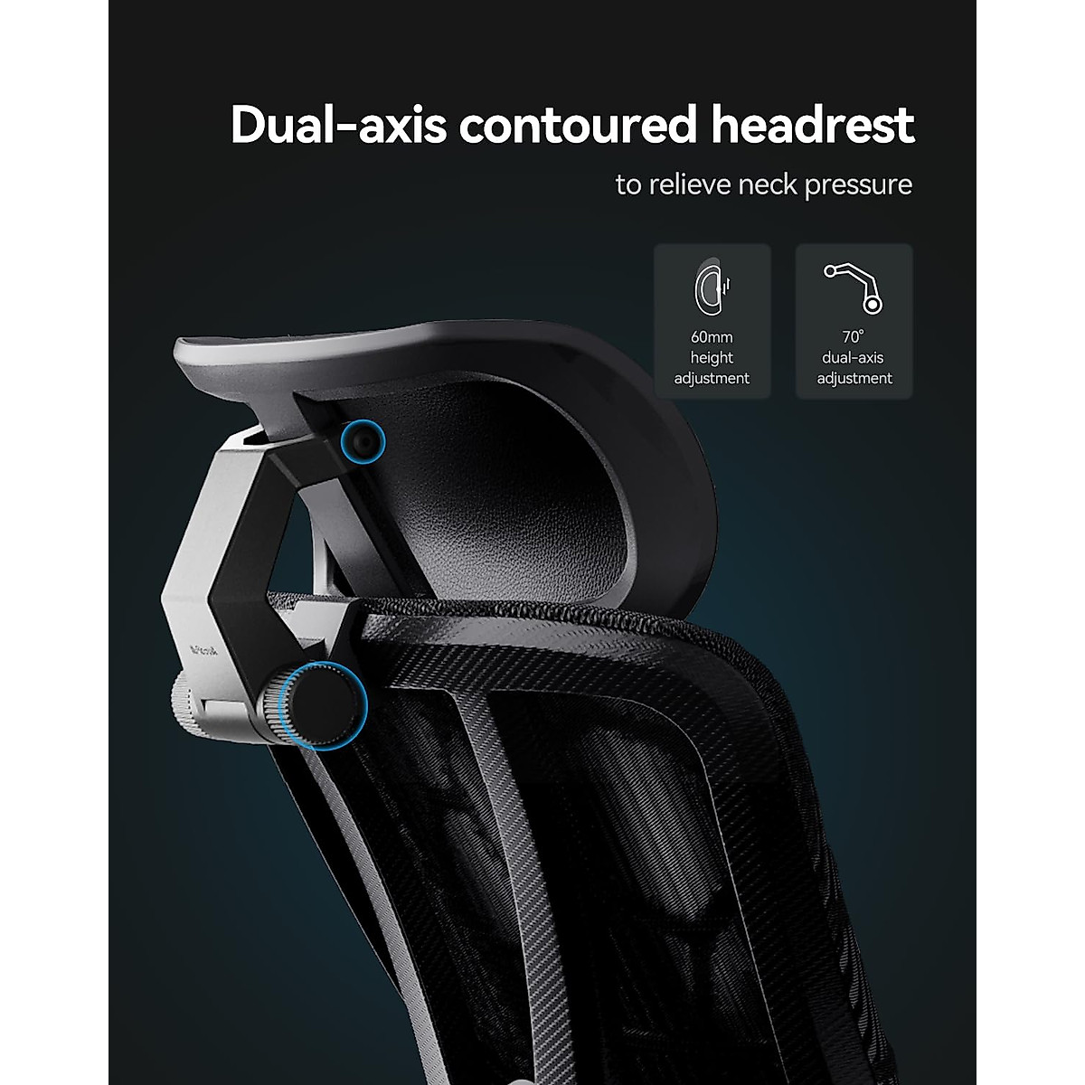 AutoFull G5 Office Chair, Ergonomic Office Chair with 6D Lumbar Support, 360° Adjustable Armrest Mesh Chair, Reclining Computer Chair with Footrest, Sliver