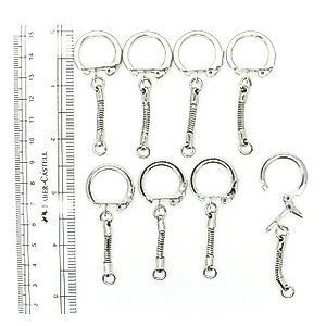 Key Chains Snake Chain with Snap End and Jump Ring for Craft Findings - Pack of 50