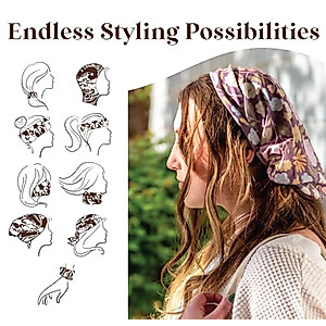 Karma Leopard Headband for Women - Wide - Fabric Headband and Stretchy Hair Scarf - Black And White