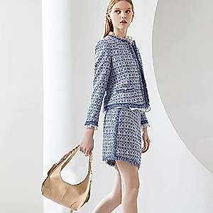 PS PETITE SIMONE Hobo Handbags for Women Medium Crossbody Bags Shoulder Purse Trendy Purses for Women 2023 Woven Bag