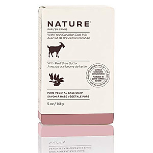 Nature by Canus Bar Soap With Fresh Canadian Goat Milk Vitamin A, B3, Potassium, Zinc and Selenium, Shea Butter, 5 Ounce (Pack of 24)