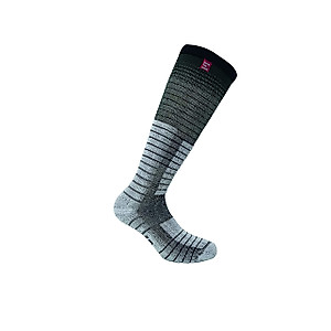 Eurosock Standard ECO Lite Weight Snow Board Socks, White/Black, SM (Men's Shoe 4-7 Women's Shoe 5-8)