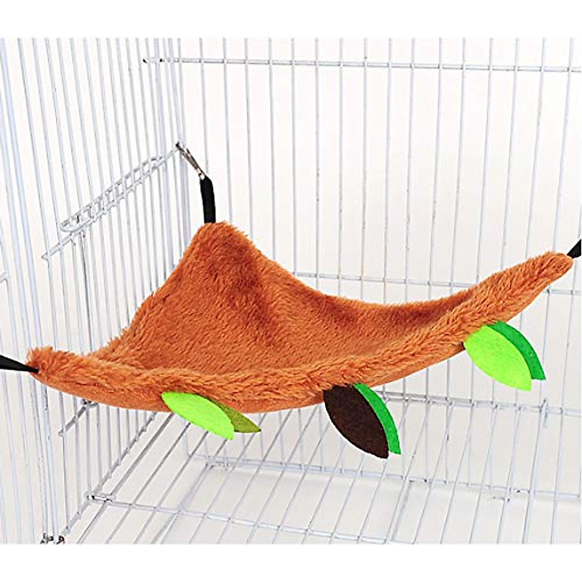 Hamiledyi Hamster Hammock Small Animals Hanging Warm Bed House Organic Natural Apple Wood Chewing Stick Rat Cage Nest Accessories Toy Hanging Tunnel and Swing for Sugar Glider Squirrel