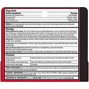 Orajel 4X for Toothache & Gum Pain: Severe Cream Tube 0.33oz- From #1 Oral Pain Relief Brand