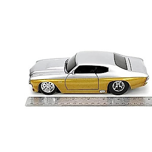 1970 Chevy Chevelle SS, Gold and Silver - Jada Toys 34116-1/24 Scale Diecast Model Car