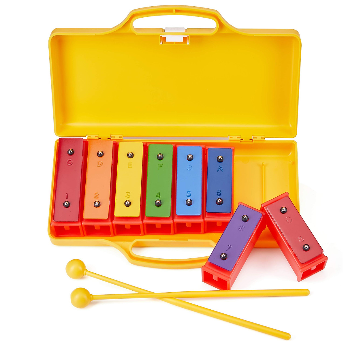 RAONZENA Professional Xylophone 25note, Glockenspiel,Xylophone for kids,Xylophone for gift,Glockenspiel that learns the basics of music (8note rainbow)