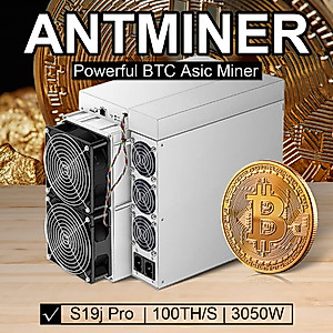 Antminer S19j Pro 100th/s Bitcoin Miner, 3050W BTC BCH Asic Miner Bitcoin Miner Machine Include PSU