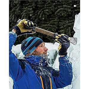 toolant Waterproof Winter Leather Work Glove Men, Thor Series, Heavy Duty Mechanic Gloves, Warm 3M Insulate Lining, Touchscreen, with Impact Protection, Small