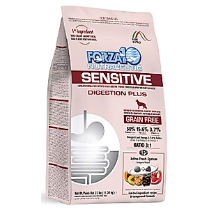 Forza10 Sensitive Digestion Grain Free Dry Dog Food, Complete and Balanced Dog Food for Adult Dogs with Digestive and Stomach Issues (25 Pounds)
