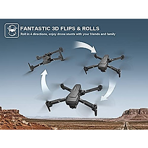 NEHEME Drones with Camera for Adults, NH760 1080P FPV Drone for Kids Beginners, Foldable WIFI RC Quadcopter with 2 Batteries for 32 Min Flight, Carrying Case, Altitude Hold, Toys Gifts for Boys Girls