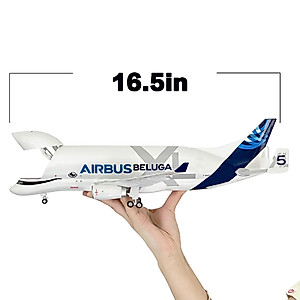 QOADXPC 1:150 Scale Airbus Super Beluga XL Transport Aircraft Model, 16.5 Inches Length, with Openable Cargo Bay - Ideal Gifts and Collectible Display Pieces