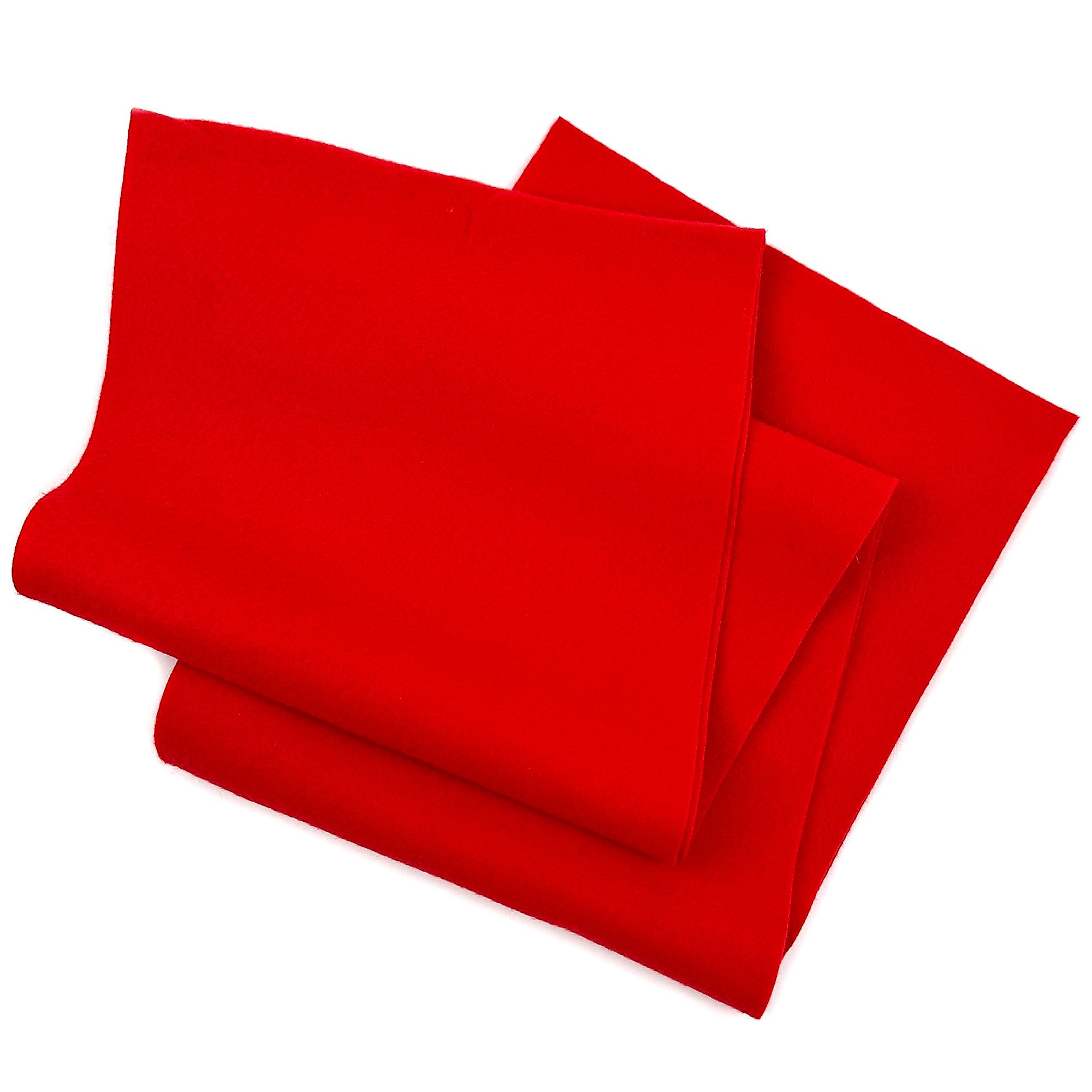 F as in Fabric | Felt Fabric Quarter Yard | 100% Acrylic | 9" X 72" | 1.5mm Thick | Hand Crafts, for Kids Creativity (Red, 9" X 72")