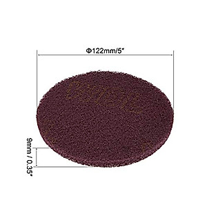 uxcell 2pcs Drill Power Brush Tile Scrubber Scouring Pads 5 Inch Hoop and Loop Surface Conditioning Disc for Household Cleaning