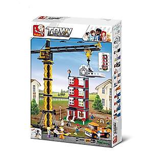 Sluban M38-B0555 Vehicle Blocks Engineering Bricks Toy – Tower Crane