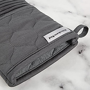 KitchenAid Onion Quilt KT OM PH Kitchen Towel, Oven Mitt & Potholder Set, Charcoal Grey