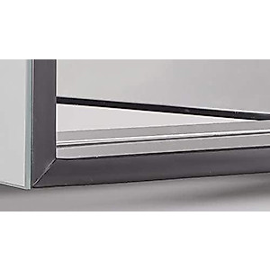Robern PLM1630G Polished Edge, Classic Gray Interior ̶ Non-Handed PL Series 16" x 30" Flat Top Cabinet