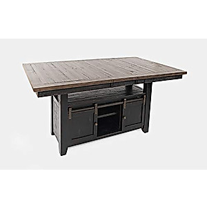 Jofran Madison County Storage Extension Dining Table, 72', Vintage Black
