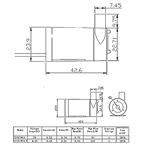 Sipytoph 4Pcs DC 3-5V Micro Submersible Mini Water Pump with 2pcs Clear Vinyl Tubing Flexible PVC Tubing(1M) for Aquariums Fish Tank Pond Fountain Hydroponics Garden