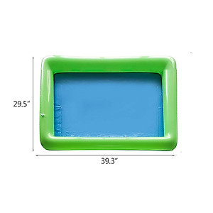 Topwon Inflatable Sand for Kids/Sand Tray/Sand Molds/Inflatable Sand/Portable Sand Tray/Sand Tray Lid/Gift (29.5×39.3Inch, Random Color)