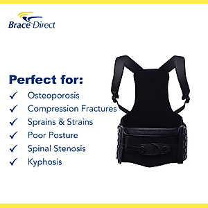 Postural Extension Back Straightener Brace - Rigid Posture Corrector Vest for Kyphosis Hunch Relief, Mild Scoliosis Support, and Hunchback or Lordosis Spine Treatment