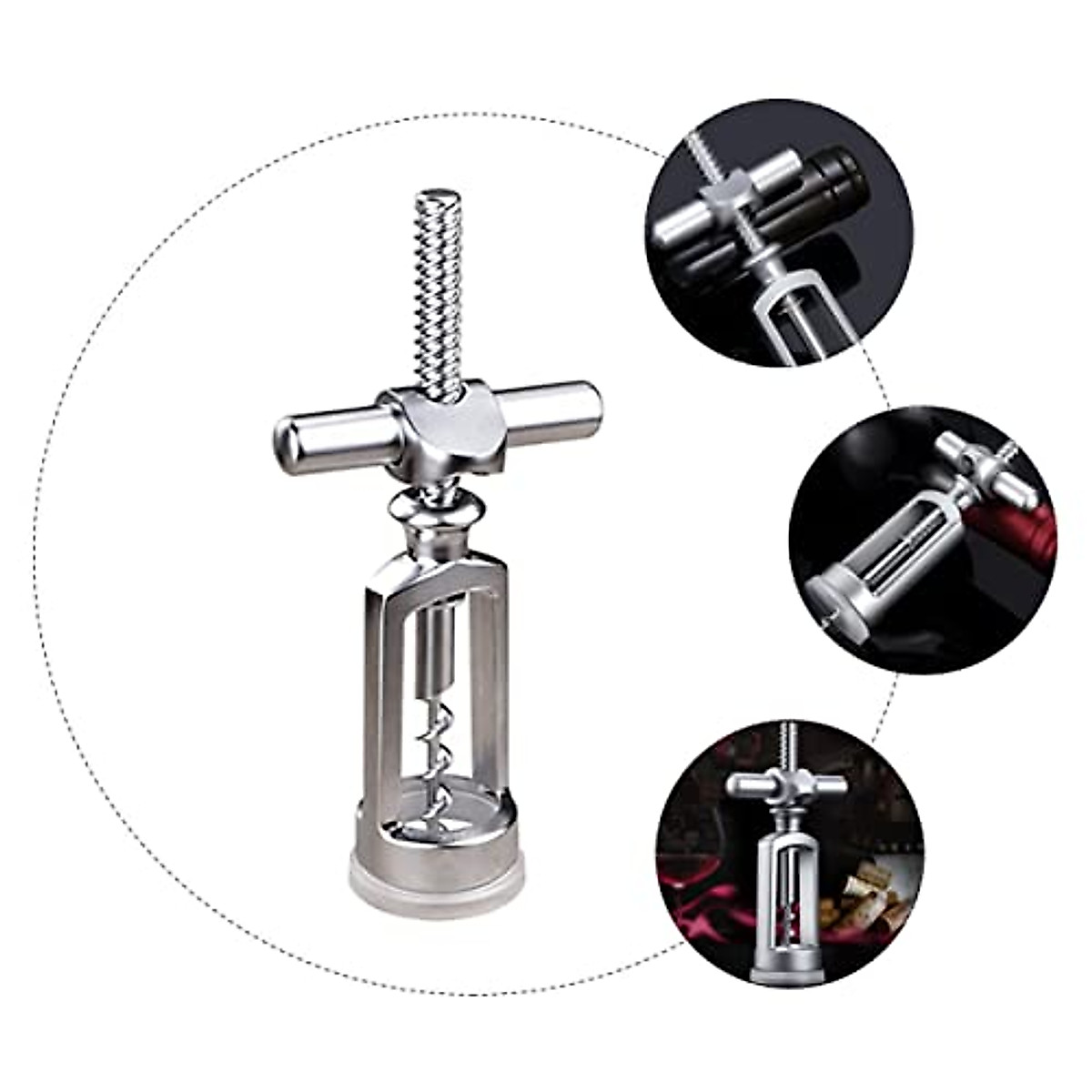 BESTonZON Opener Restaurant Wing Cork Opening Corkscrews Multifunctional Screw Beer Remover Serving Winged Gadget Waiters Alloy and Party Duty Bottle for Bar Cap Heavy Corkscrew:
