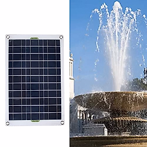 Solar Water Pump Kit, 50W 12V Solar Powered Water Fountain Pump with Low Noise, Solar Pond Pump for Bird Bath Fish Tank Outdoor Pond Garden Yard Water Feature