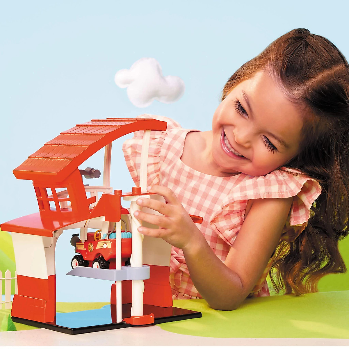 Little Tikes Let’s Go Cozy Coupe Fire Station Playset with Fire Truck Mini Push and Play Vehicle for Tabletop or Floor Push Play Car Fun for Toddlers, Boys, Girls 3+ Years