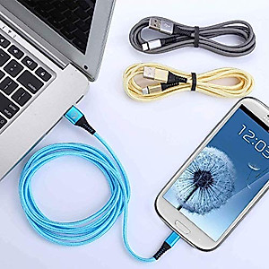 USB C Cable 3A Fast Charging 6FT 3Pack Nylon Type C Phone Charger Cord for Samsung Galaxy S22 S21 S20 S10 A02s A10e A11 A12 A20 A21 A32 A42 A52 Z Fold 4, Tablet, LG K92 K51, Moto, PS5