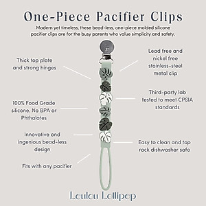 Loulou Lollipop Silicone Teether and Holder Clip Bundle Set - Llama/Sweetheart Multi