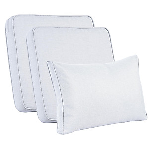 ovios Patio Cushion Covers, Waterproof Cushion Cover for Outdoor Furniture, Sofa, Couch, Ottoman Seat Back Cushion Cover with Zipper (8 Covers, Grey)