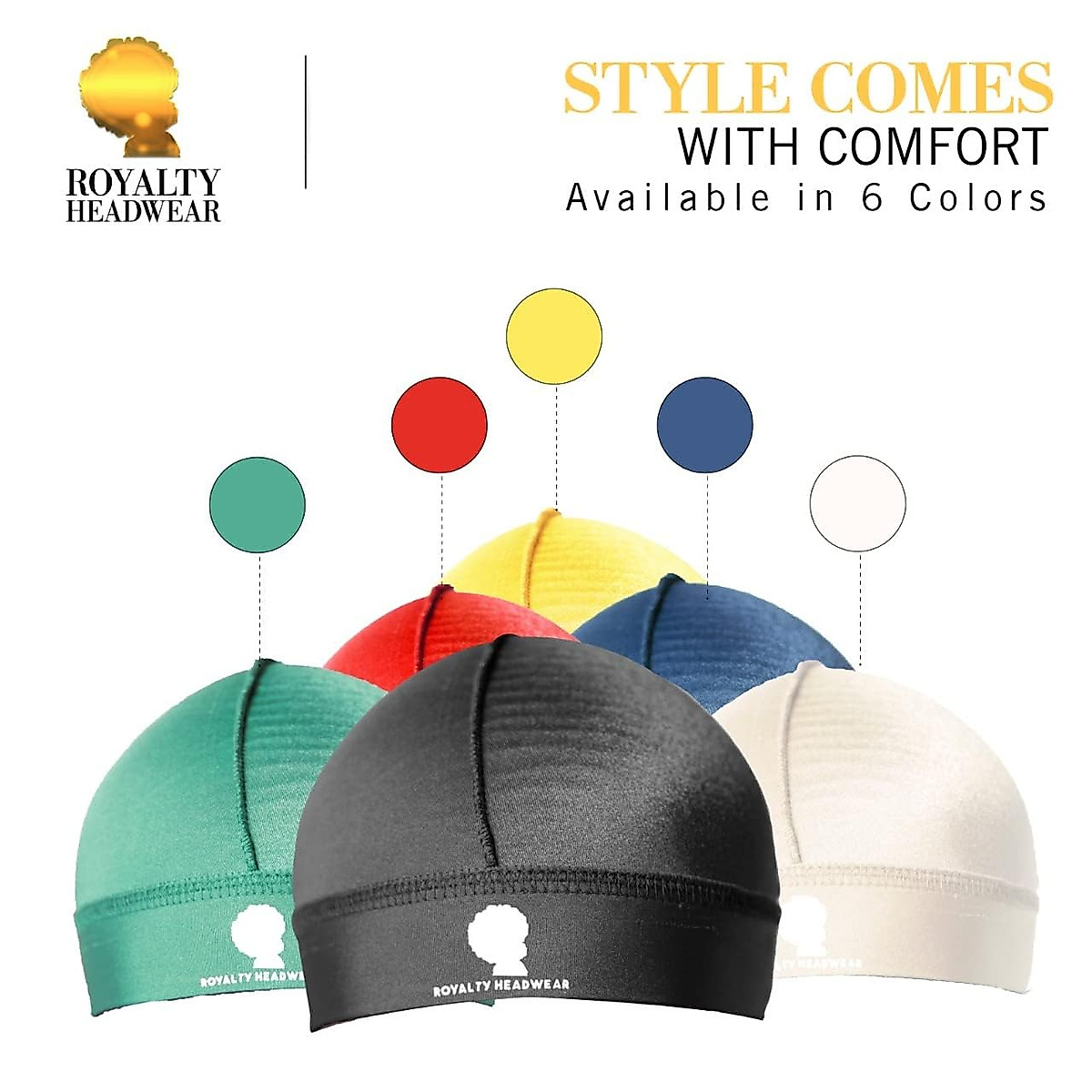 Royalty Headwear Premium Wave Cap, The Best Wave Cap for for 360, 540, and 720 Waves (Black)