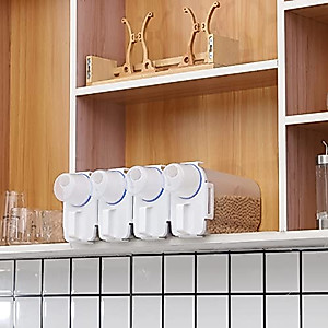 4Pack Food Storage Containers with Lids Airtight and Measuring Cup for Flour,Sugar,Grain,Rice & Baking Supply-Airtight Kitchen & Pantry Bulk Food Storage for Kitchen Organization,Clear 2.5L