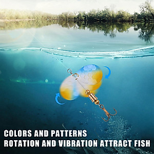 Fishing Spinner Blades Kit 50PCS Spinner Blades for Lure Making Inline Spinnerbait Making Kit Hammered Colorado Blades DIY Kit for Walleye Rig Salmon Trout Making Your Own Lures