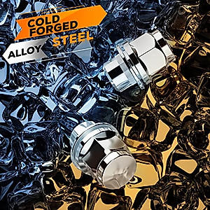 Dynofit 12mmx1.5 Wheel Lug Nuts 1.46 Inch 37mm Length 13/16 21mm Hex OEM, 20x Black M12x1.5 Mag Seat Lug Nut for Toyota Tacoma 4 Runner Camry, Fit for Most 5 Lug 6 Lug Factory Wheels