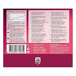 Philips DW 4 S 4 J 05 F/10 DVD+RW Blanks (4.7 GB Data/120 min Video, 4X High-Speed Recording, Pack of 5)