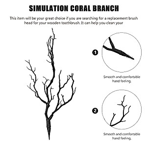 ABOOFAN 3pcs Branch Manzanita Branches Fake Dried Tree Branches Simulation Coral Plant Twigs DIY Antler Headdress Craft Halloween Party Home Decoration
