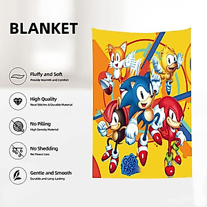 Anime Throw Blankets Flannel Fleece Warm Soft Blanket for Couch Sofa Bed Travel Camping Kids Adult Gifts (Color 3, 50 x 40 inches)