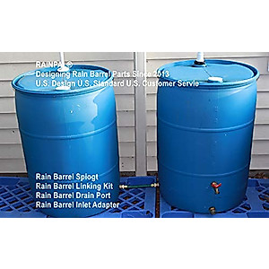 RAINPAL Rain Barrel Linking Kit (Upgraded Thicker Bulkhead Fittings and One 8 inch 3/4" I.D. hose) (RBL020)