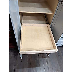 26'' Width Drawer Roll Wood Tray Drawer Box Kitchen Organizer Cabinet Slide Out Shelve, Pull-Out Shelf, Pantry Organization & Storage w/ Sliders-- DIY Project (Fits RTA Face Frame B30 and Pantry30)
