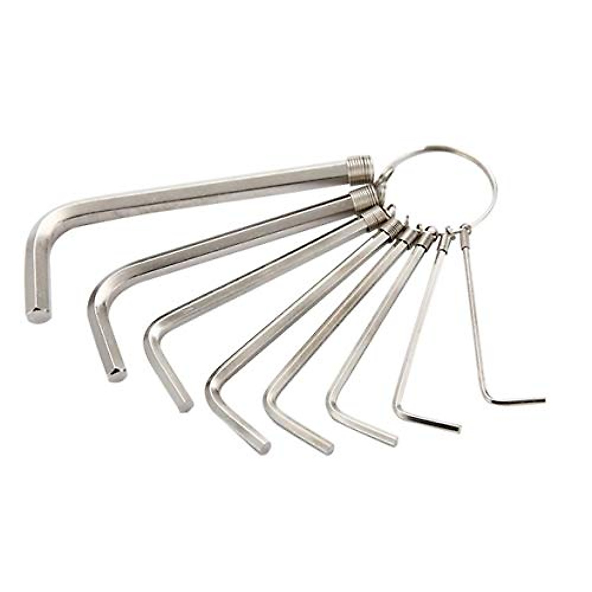 Lamdo Allen Wrench Hex Key Set -Set Sizes 1.5-6mm - Pure steel (8 WRENCHES - INDUSTRIAL GRADE) (silver)