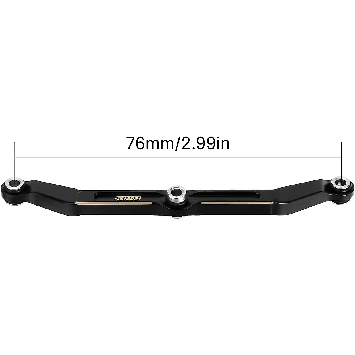 INJORA Brass Steering Blocks Knuckle, Steering Link and Caster Blocks C-Hubs Set for TRX4M 1/18 RC Crawler Upgrade Parts, Black