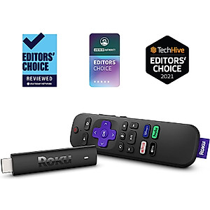 Roku Streaming Stick 4K 2021 Streaming Device with Roku Voice Remote and TV Controls 4K/HDR/Dolby Vision & Bundle Swanky Cables HDMI Cable