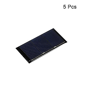 MECCANIXITY Mini Solar Panel Cell 1.5V 160mA 0.24W 60mm x 30mm for DIY Electric Power Project Pack of 5